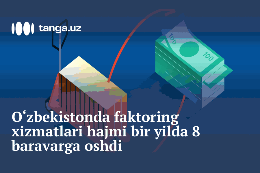 O‘zbekistonda faktoring xizmatlari hajmi bir yilda 8 baravarga oshdi